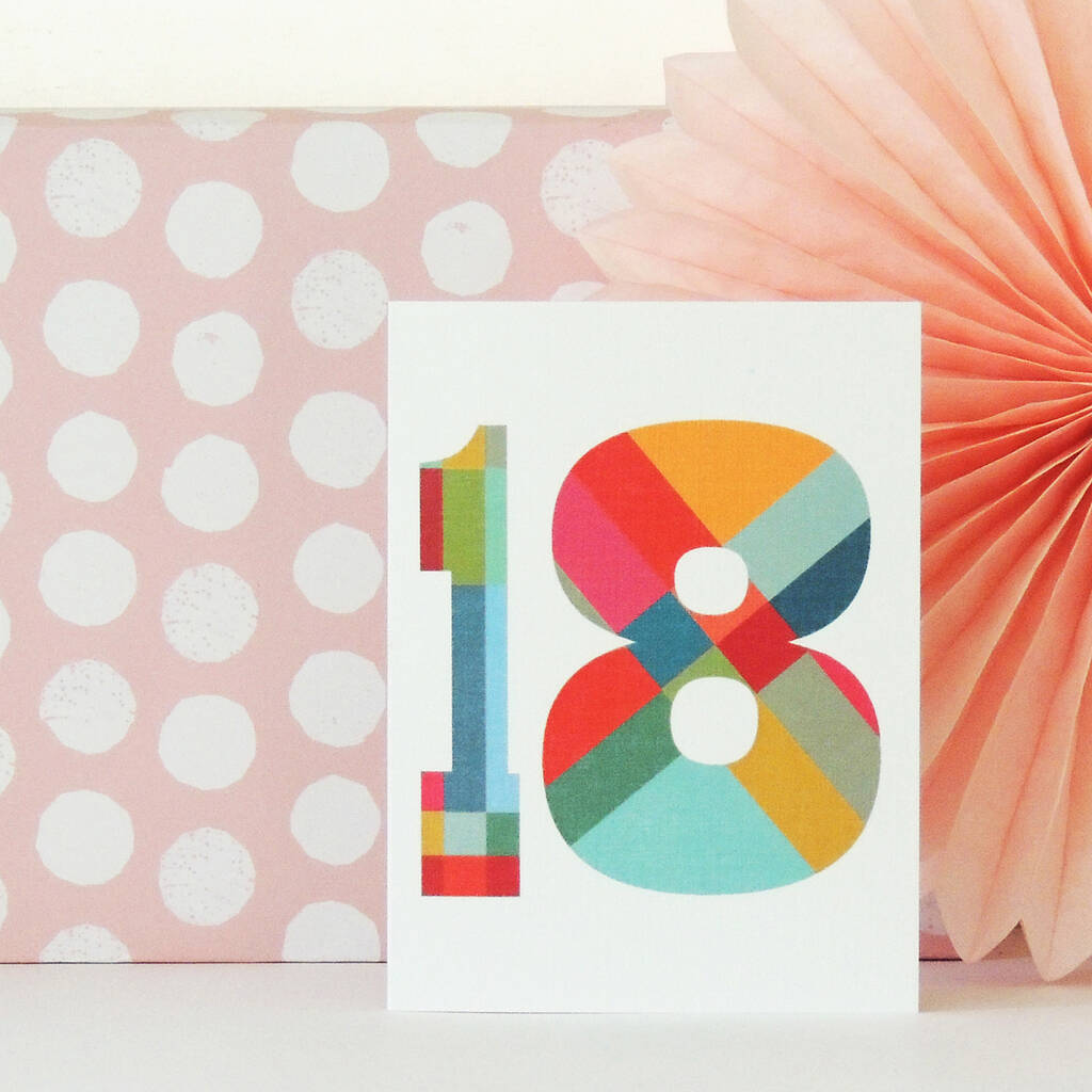 Mini Number Eighteen Card By Kali Stileman Publishing
