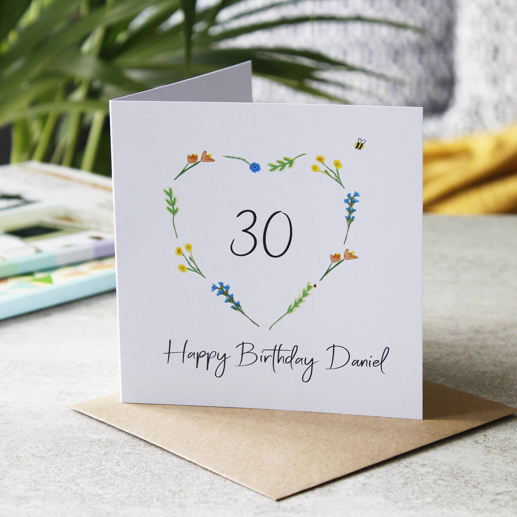 Personalised Floral 21st Birthday Card By Olivia Morgan Ltd