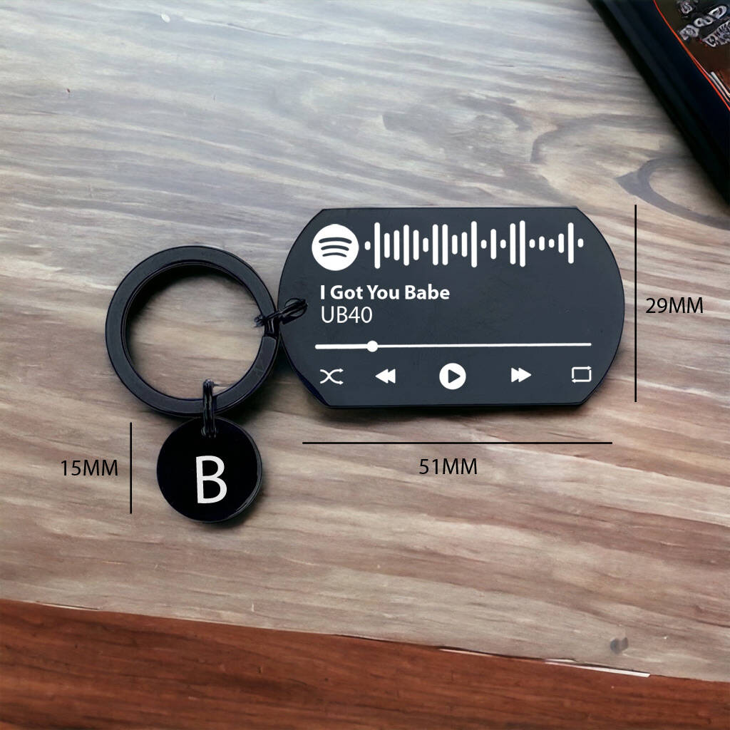 Music Qr Code, Custom Engraved, Song Keyring By Taylor Cut Co ...