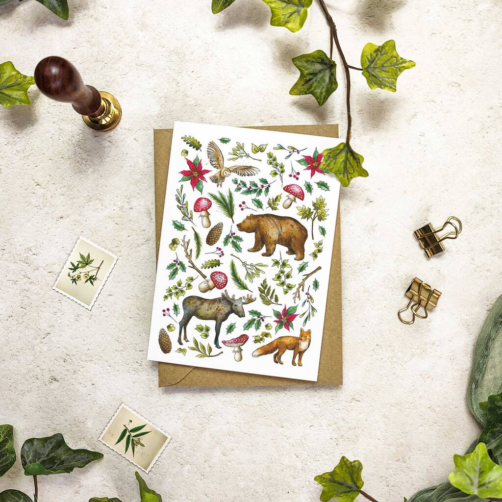 Christmas Cottagecore Woodland Card Set By Paper Willow