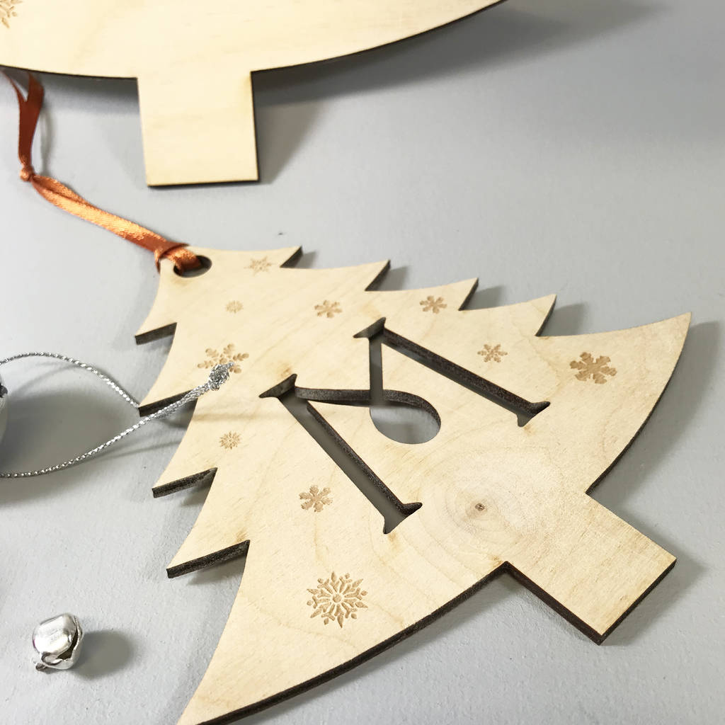 initial letter christmas tree decorations by hickory dickory designs ...