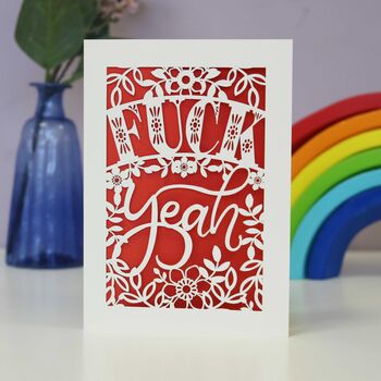 Fuck Yeah Papercut Congratulations Card By Pogofandango ...