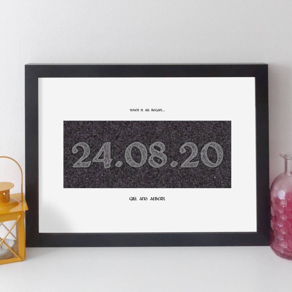 Personalised Date Print Wall Art Gift By elevencorners