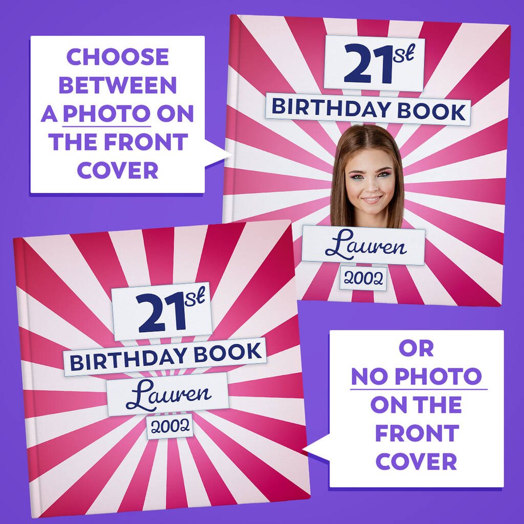 Personalised 21st Birthday Gift Book 'My Birthday Book' By Be In The Book