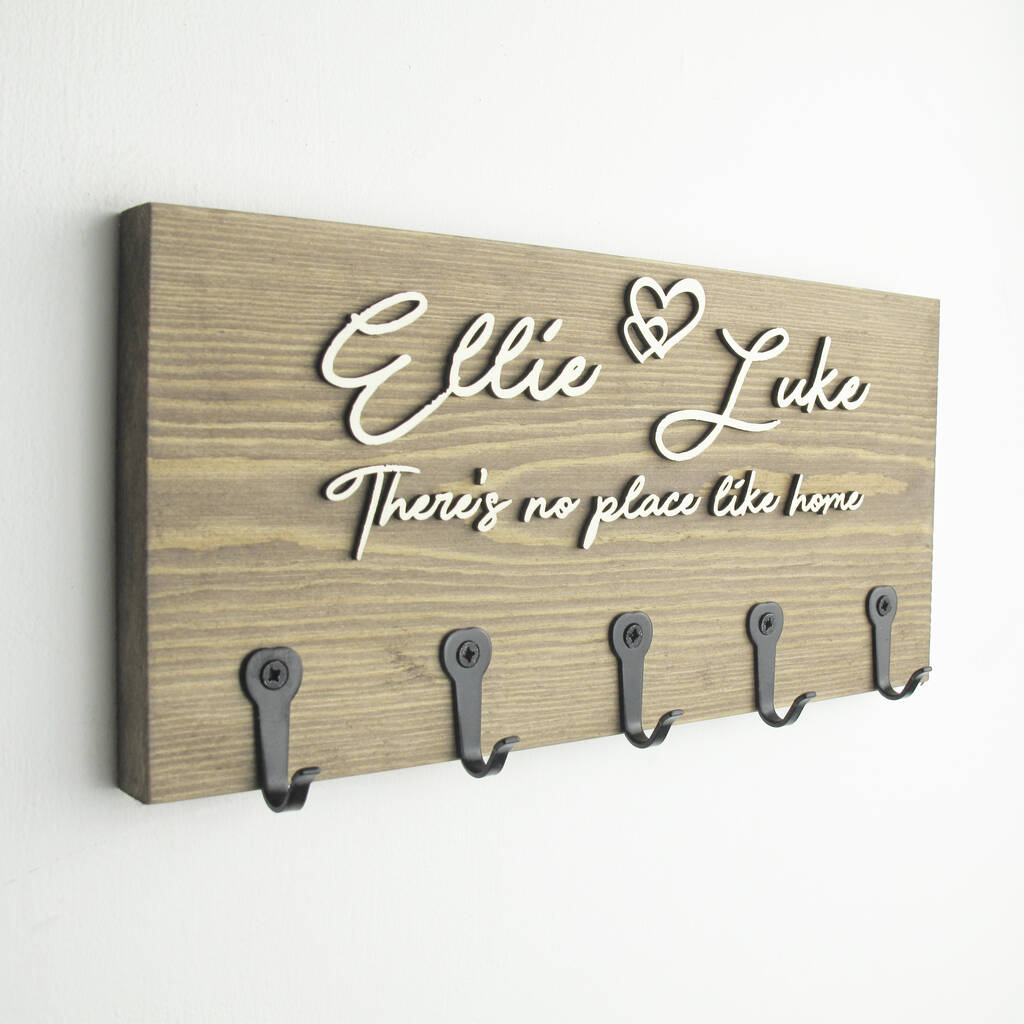 Personalised Key Holder With Raised Wording By Mac and lilly ...