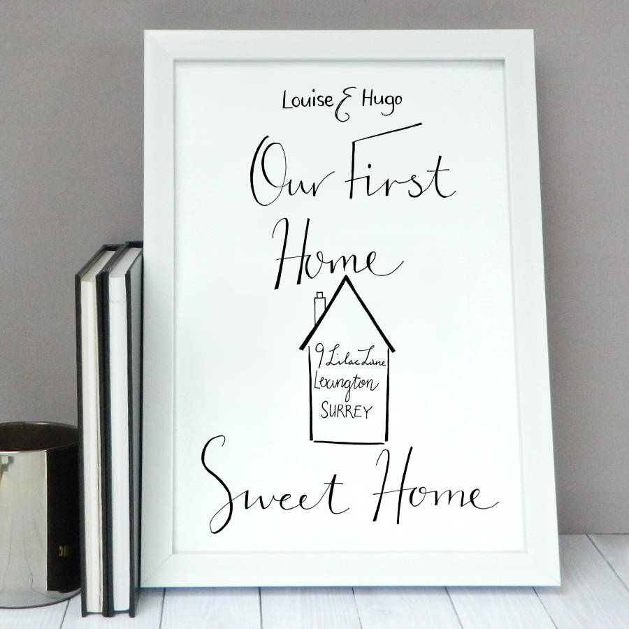 personalised 'our first home' print by de fraine design london ...