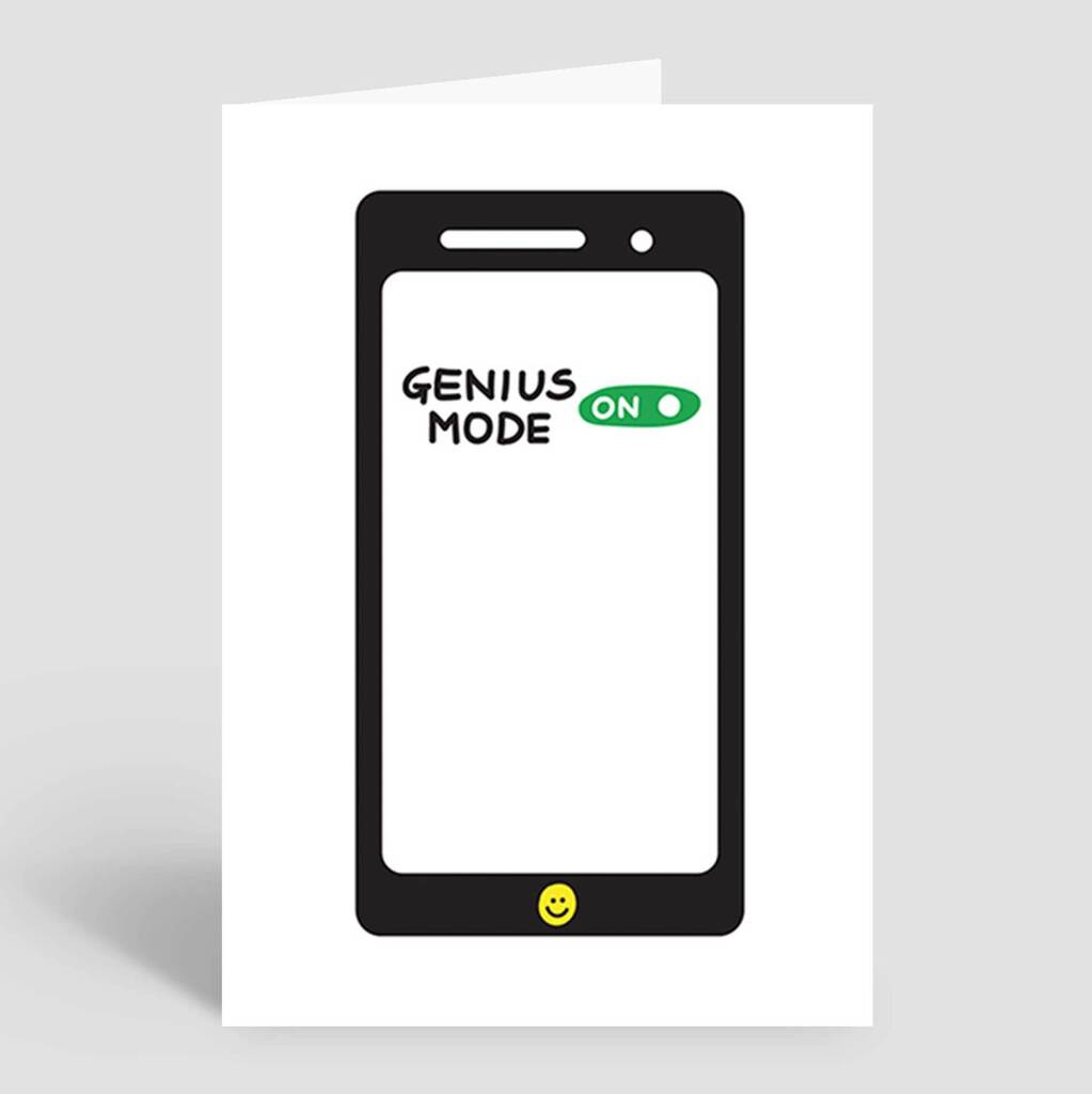 Genius Card Funny Phone Text Message Clever Person Card By I AM A ...
