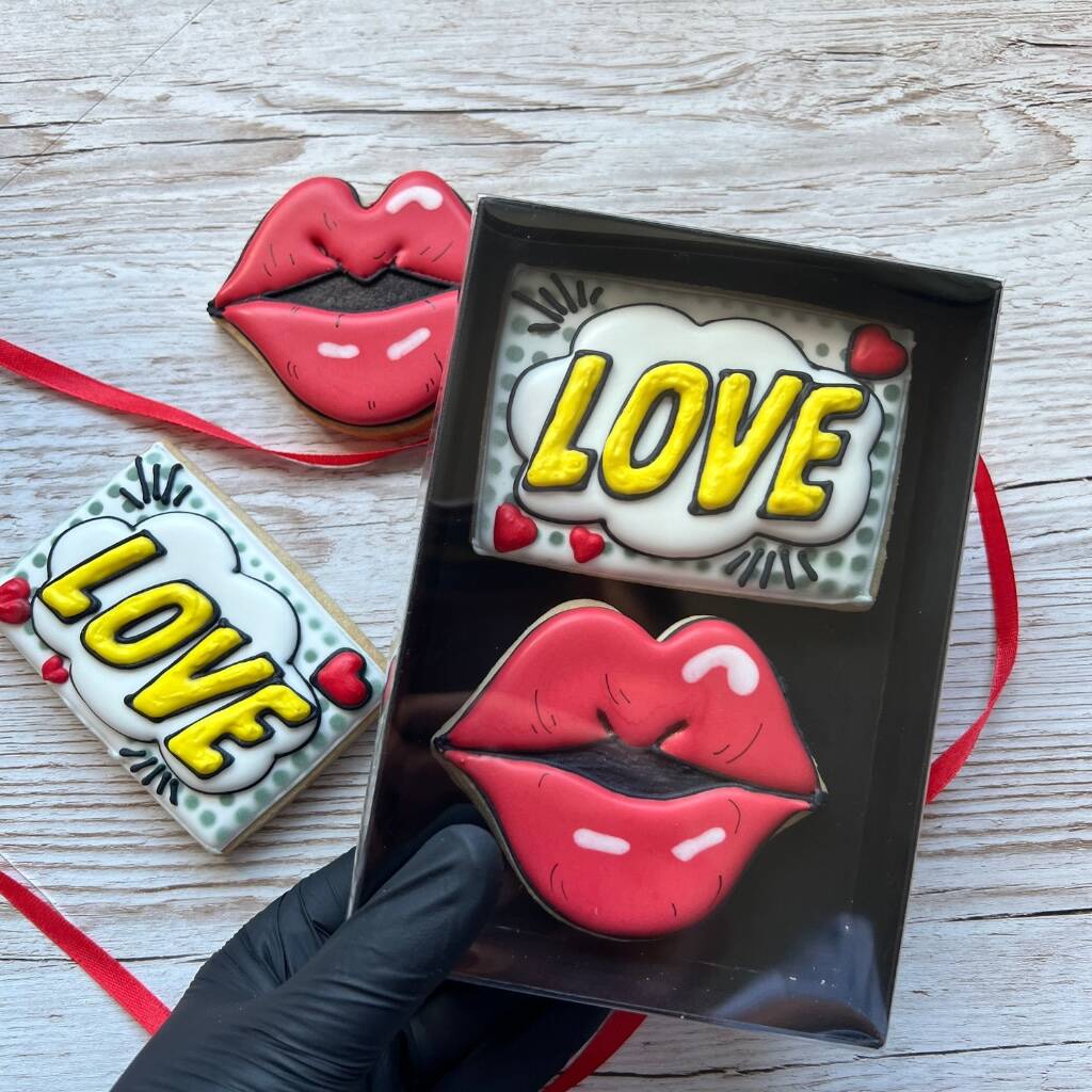 Love Biscuit Gift For Him Or Her By Piping Good Biscuits