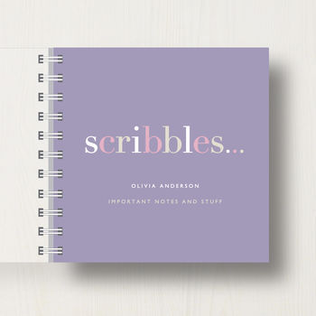 Personalised 'scribbles' Small Notebook By Designed ...