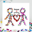 Butterfly Friend Card, Forever Friends Card By Inkywool Butterfly Art ...