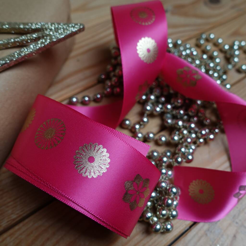 Pink Flower Ribbon By Yellow Green Blue | notonthehighstreet.com