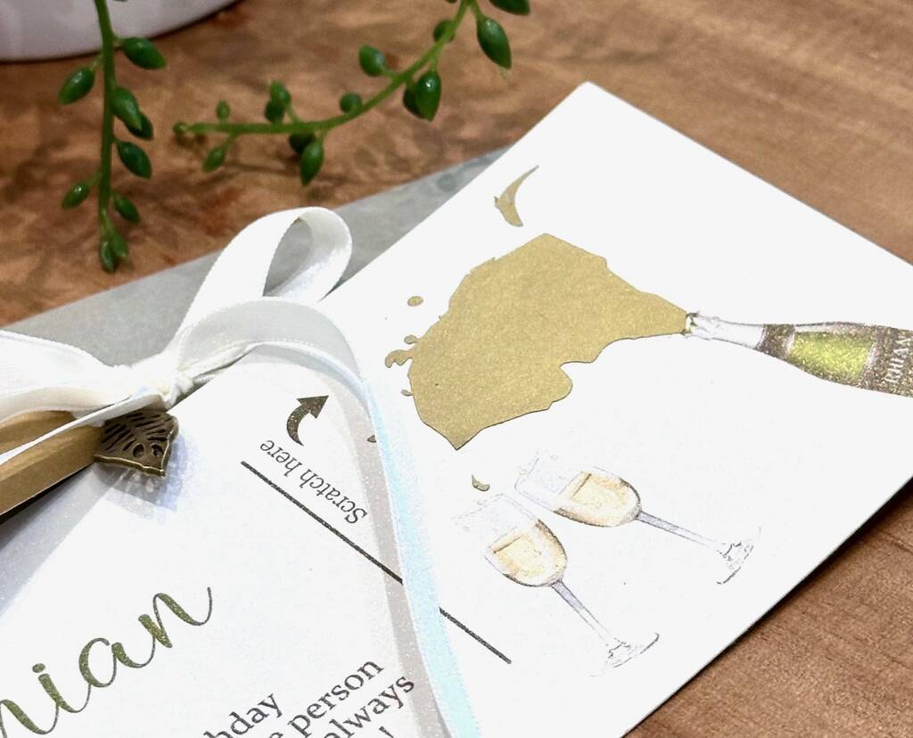 Personalised Birthday Scratch Gift Card And Envelope By PureCreationGifts