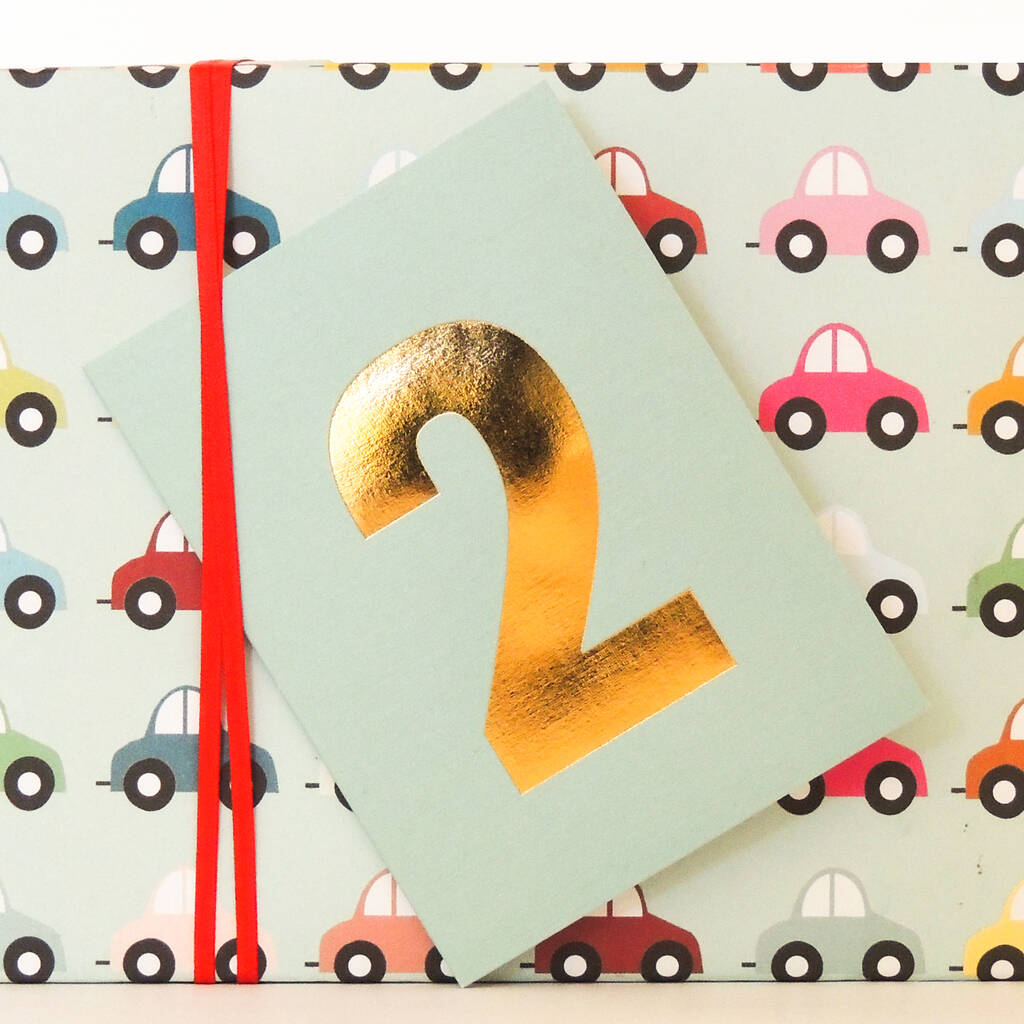 Gold Foiled Number Two Card By Kali Stileman Publishing ...