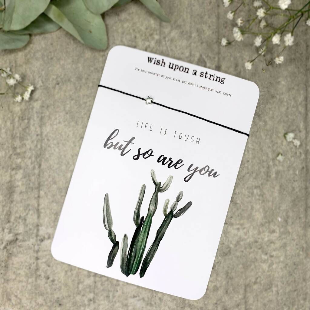 Life Is Tough Card And Wish String By Wish Upon A String ...