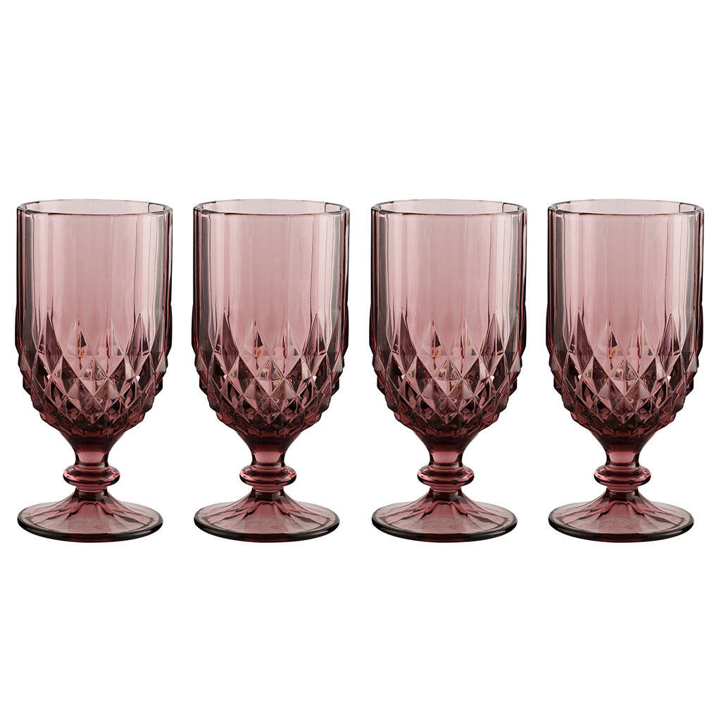 set of four amethyst diamond wine goblets by dibor | notonthehighstreet.com