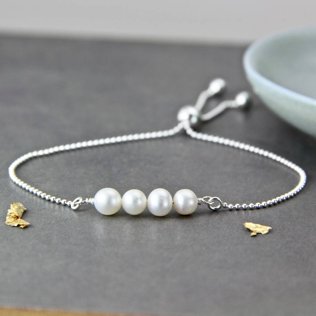 40th Birthday Pearl Sliding Bracelet By Gaamaa | notonthehighstreet.com