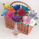 3rd Wedding Anniversary Large Leather Rose With Vase By Little Foundry ...