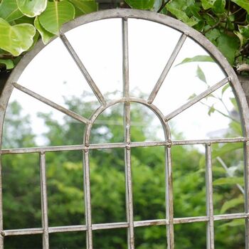 Melrose Distressed Arch Garden Mirror By Dibor | notonthehighstreet.com