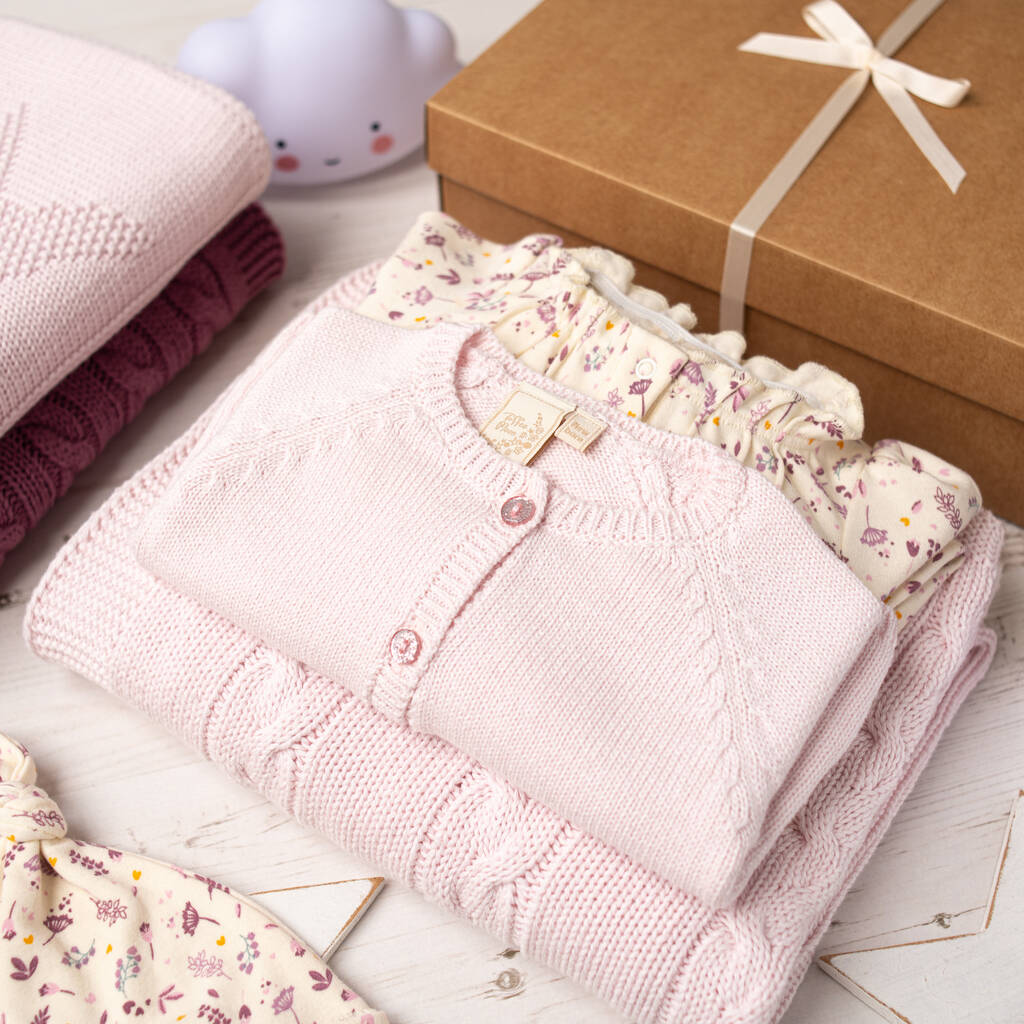 Little Flower Pale Pink Baby Girl Gift Box By Toffee Moon ...