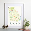 Georgia State Map Usa Art Print By Holly Francesca | notonthehighstreet.com
