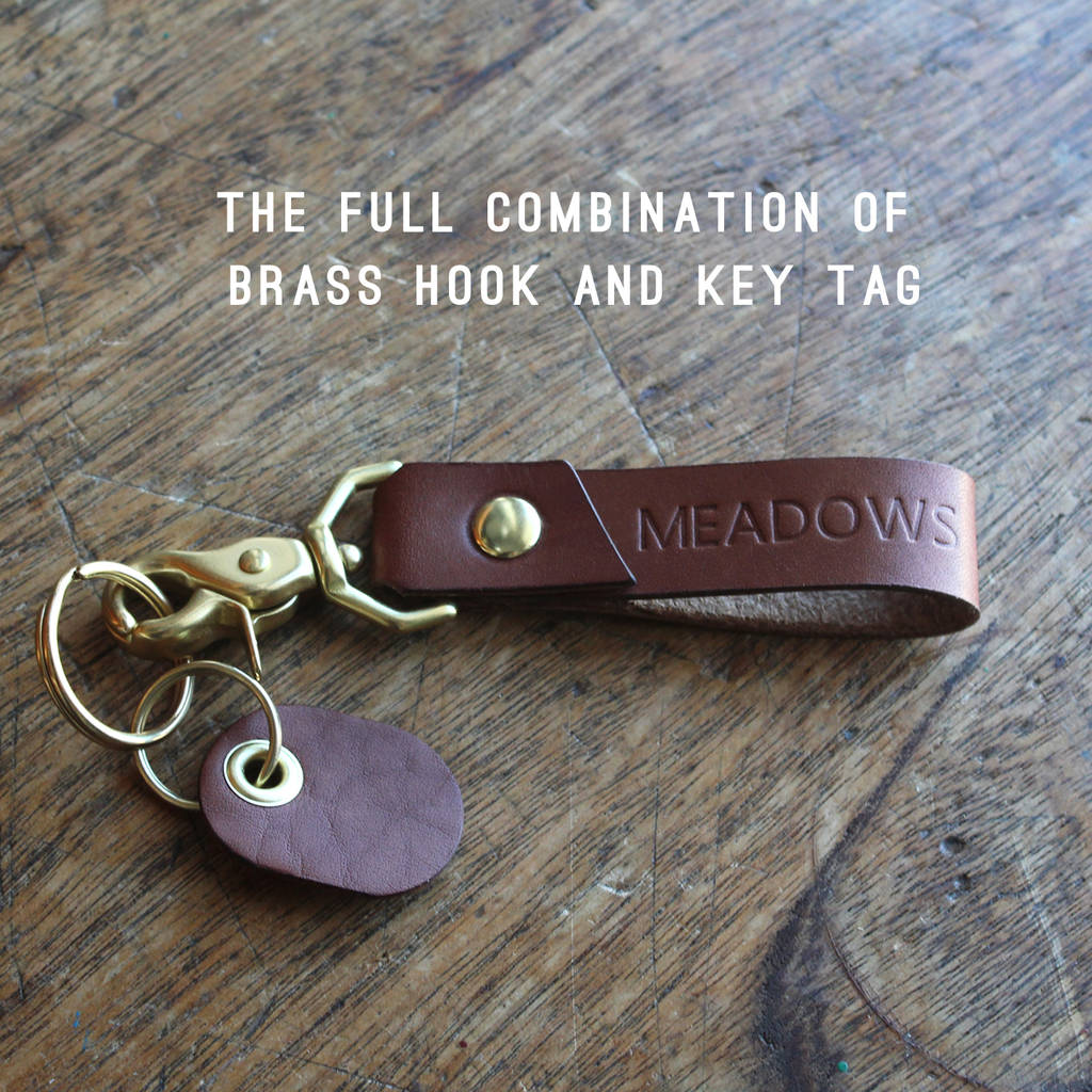 personalised leather key fob / key ring by hyde wares ...