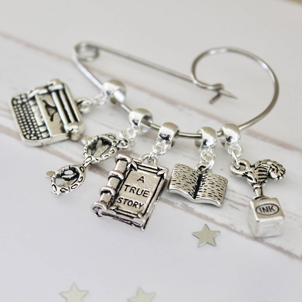 Personalised Literacy Book Lover Swirl Brooch By Zamsoe ...