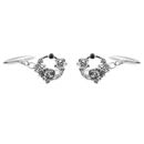 Black Diamond Rose Halo Cufflinks By Lee Renee | notonthehighstreet.com