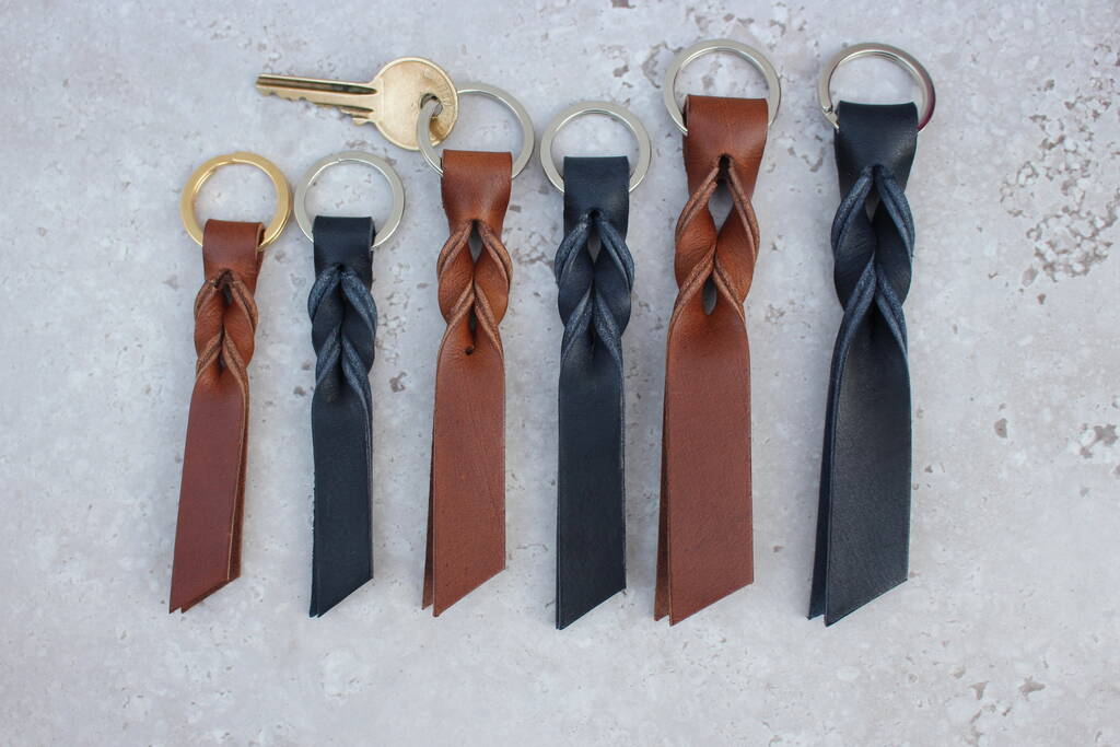 leather twist key ring by miller and jeeves | notonthehighstreet.com