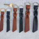 leather twist key ring by miller and jeeves | notonthehighstreet.com