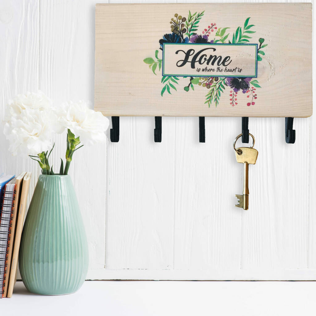 home handcrafted wooden key holder by natural gift store ...