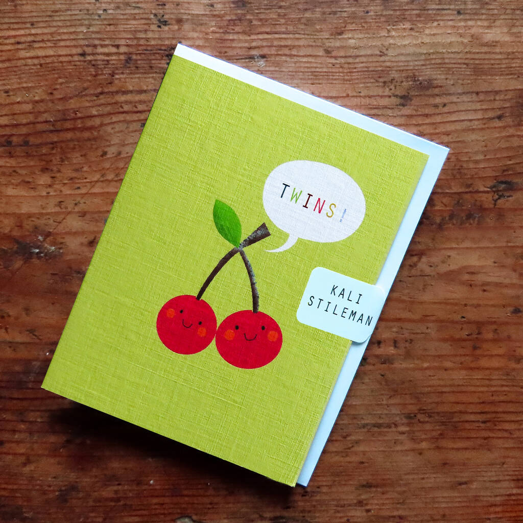 Mini Cherries Twins Card By Kali Stileman Publishing