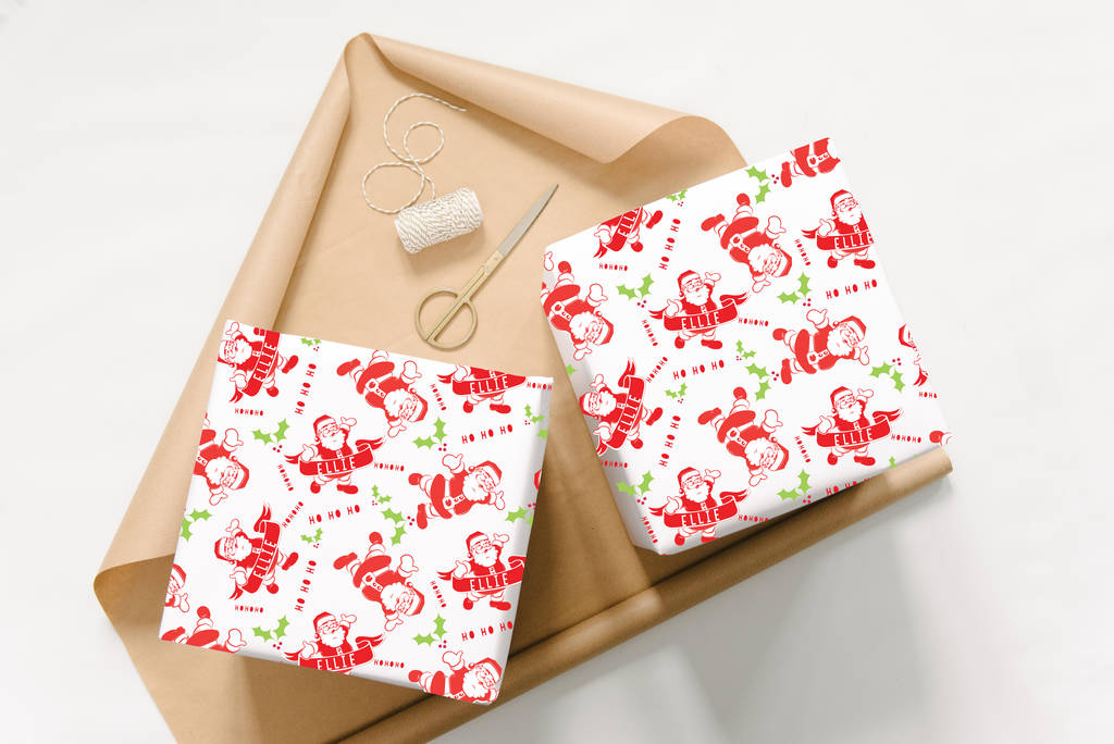 Personalised Santa Christmas Wrapping Paper By Abigail Warner ...