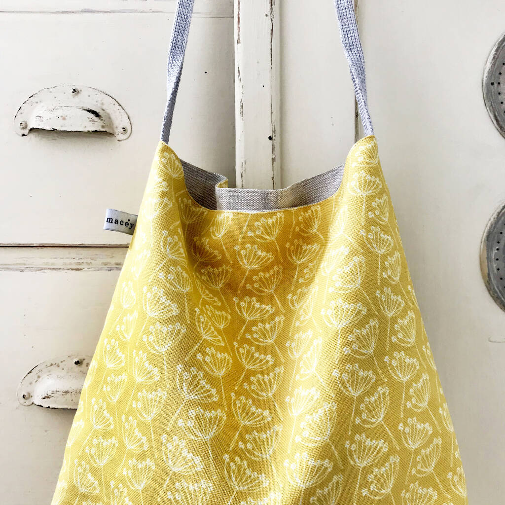 Floral Cow Parsley Day Bag By Charlotte Macey | notonthehighstreet.com