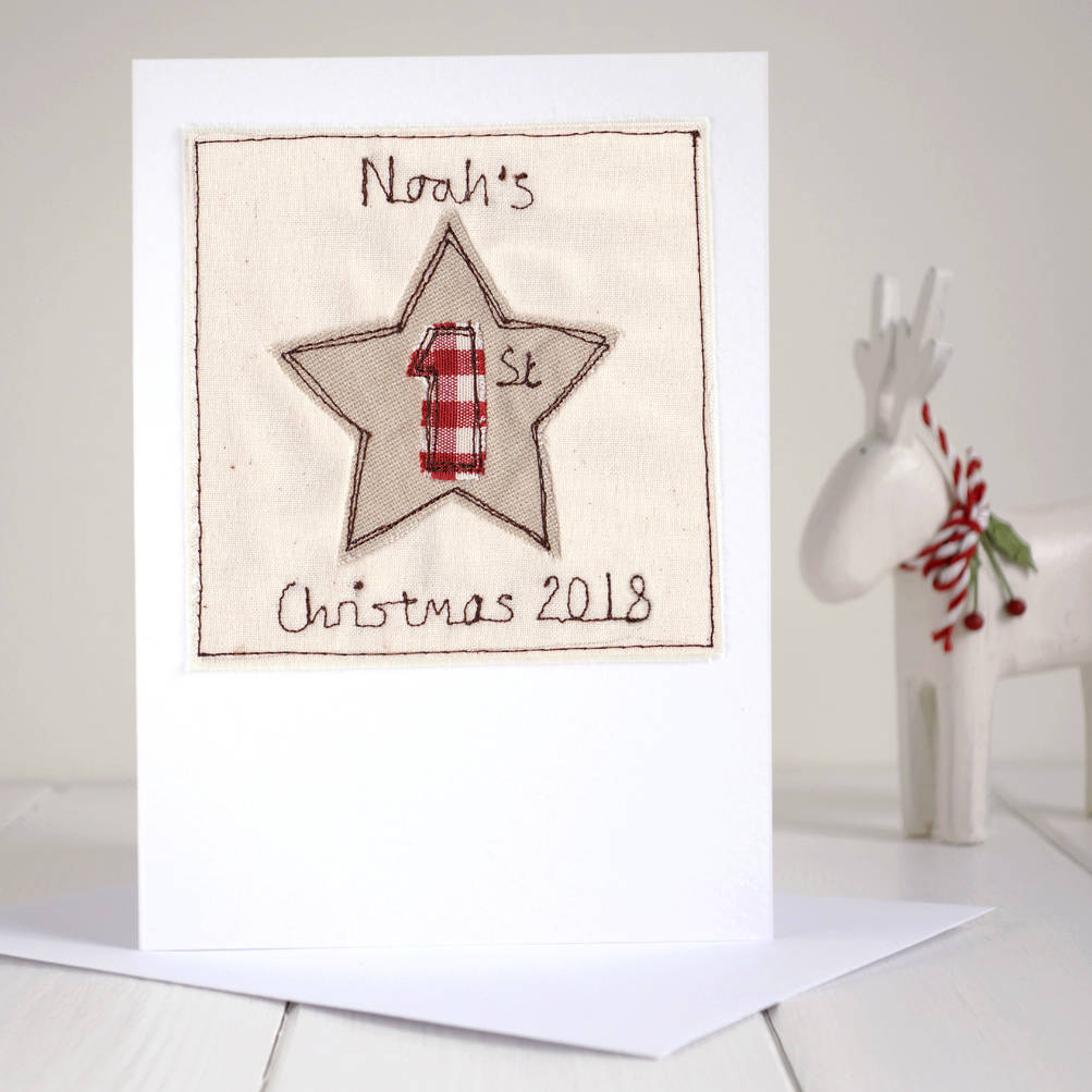 personalised star 1st christmas card by milly and pip ...