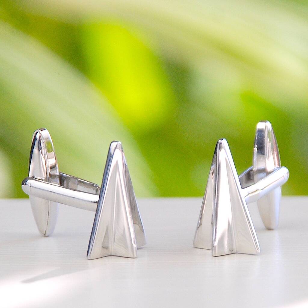 Personalised Paper Plane Cufflinks By Penelopetom | notonthehighstreet.com