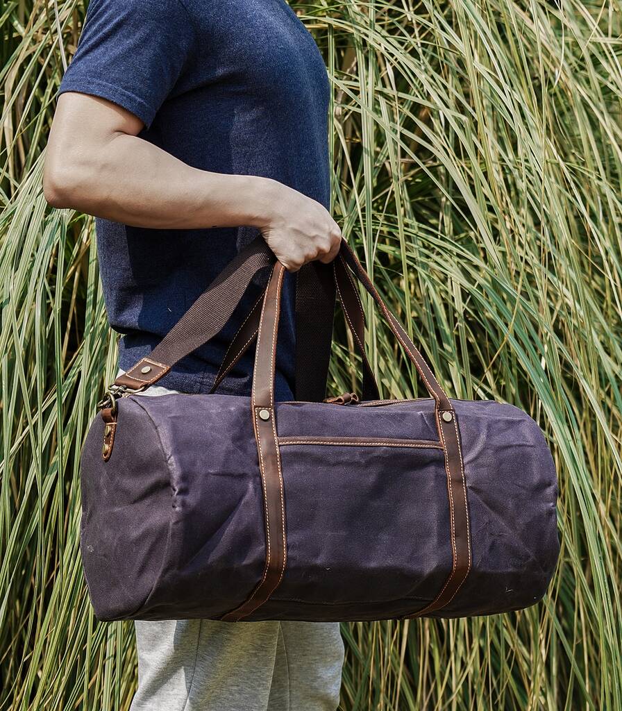 Waxed Travel Bag For Holiday By Eazo | notonthehighstreet.com