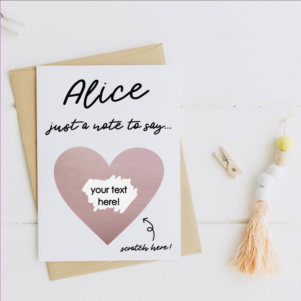 Just A Note To Say Surprise Scratch Card Rose Gold Foil By momo+boo ...