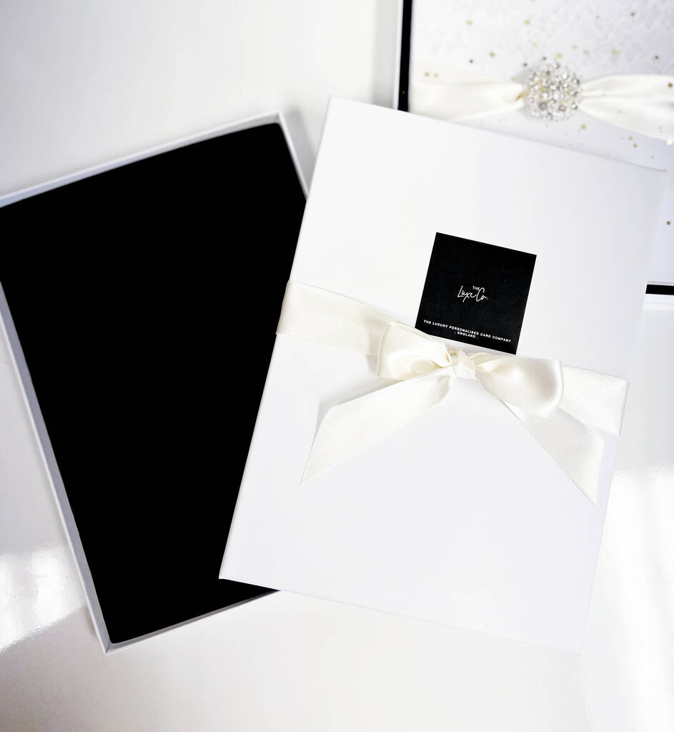 Bedazzled Large Crystal Personalised Wedding Card By The Luxe Co ...
