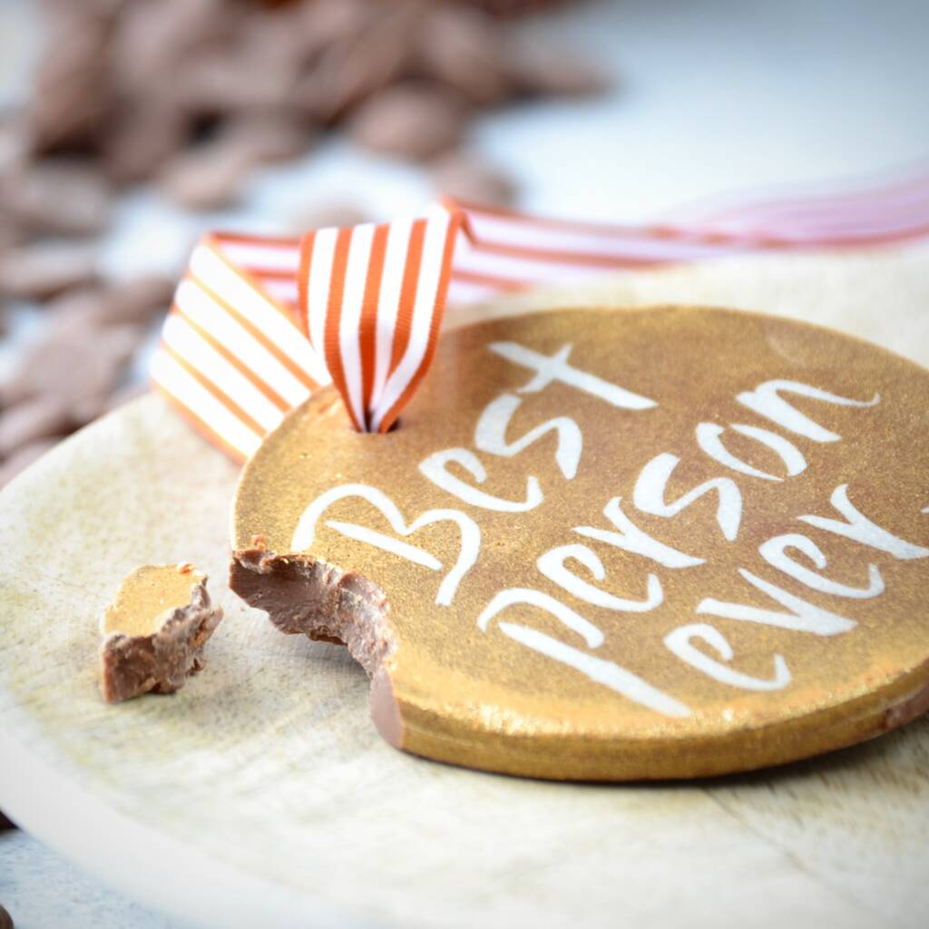 'best Person Ever' Chocolate Gold Medal By Bagstock & Bumble ...