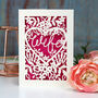 Papercut Wife Card By Pogofandango | notonthehighstreet.com