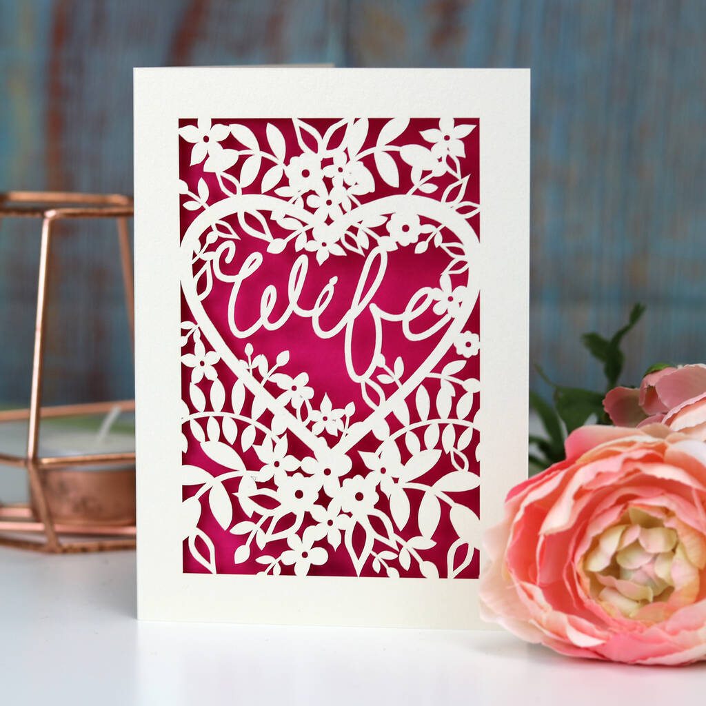 Papercut Wife Card By Pogofandango | notonthehighstreet.com