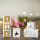 Personalised White Wooden Keepsake Blocks By Natural Gift Store ...