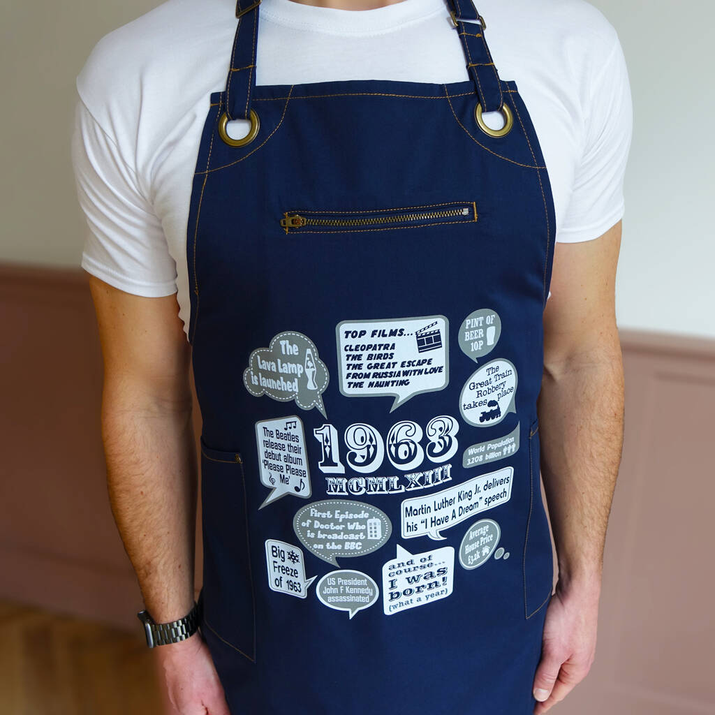 'Events Of 1963' 60th Birthday Gift Apron By Good Time Gifts ...