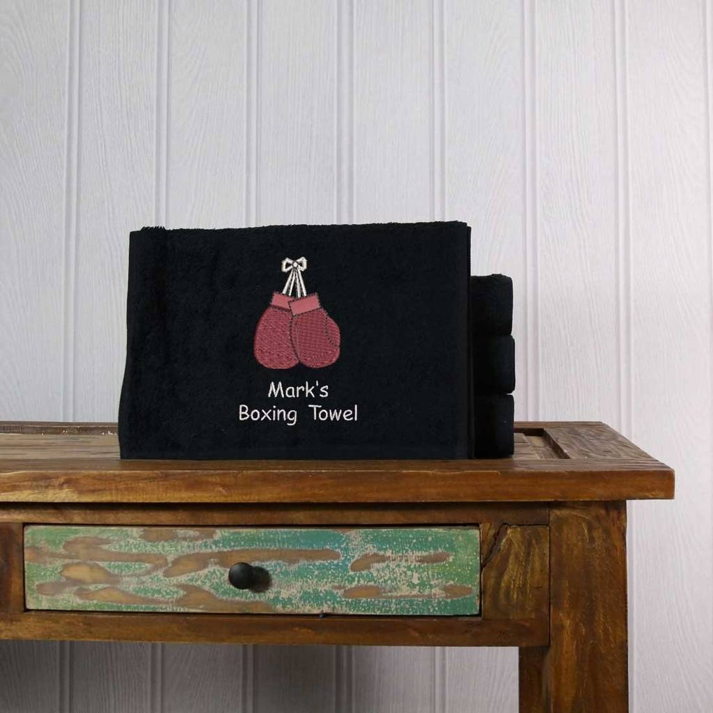 personalised boxing towel by duncan stewart | notonthehighstreet.com