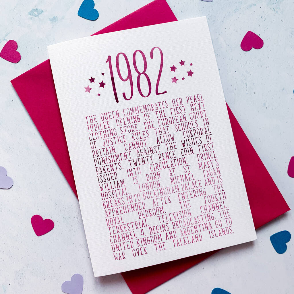 Personalised What Happened 1980 To 1989 Birthday Cards By Ruby Wren Designs Personalised What Happened 1980 To 1989 Birthday Cards By Ruby Wren Designs