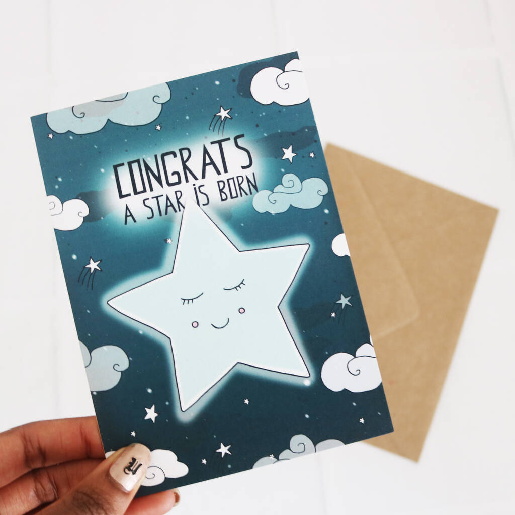 Star Baby Card By Pearl Ivy | notonthehighstreet.com