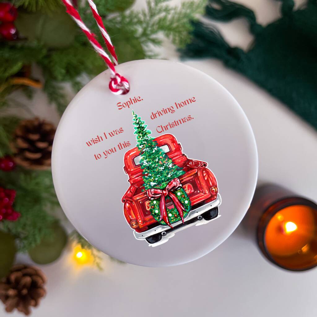 Personalised Missing You Christmas Ornament By By The Pines