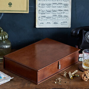 Leather Box File By Life of Riley | notonthehighstreet.com