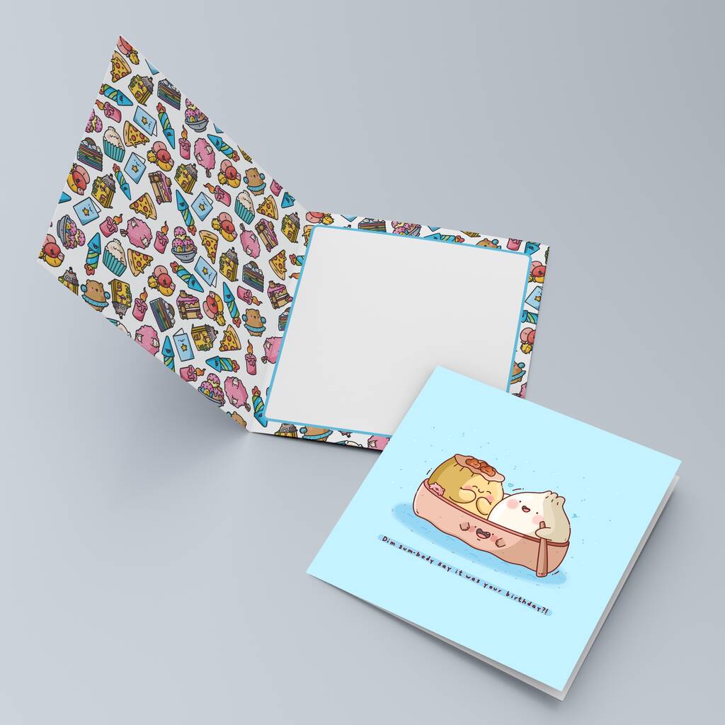 Cute Dim Sum Birthday Card By Toastedink | notonthehighstreet.com
