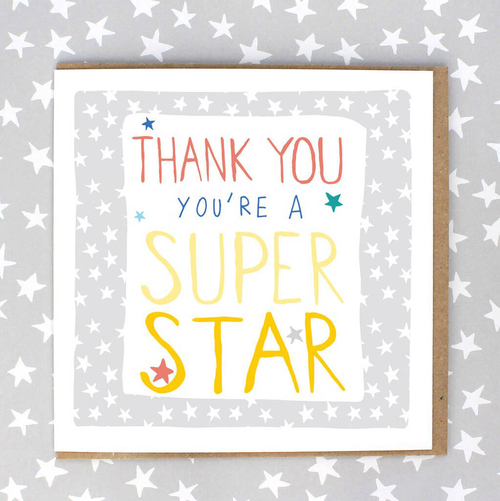 Thank You Card You're A Star By Molly Mae® | notonthehighstreet.com